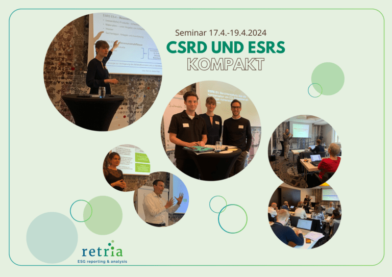 Nachberichterstattung: Seminar CSRD und ESRS Kompakt - retria.de